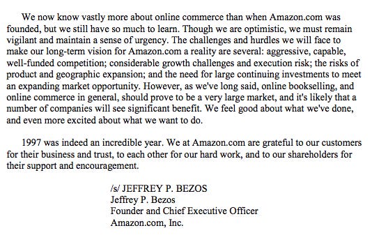 Original 1997 Letter to Public Shareholders from Jeff Bezos – Leader's ...
